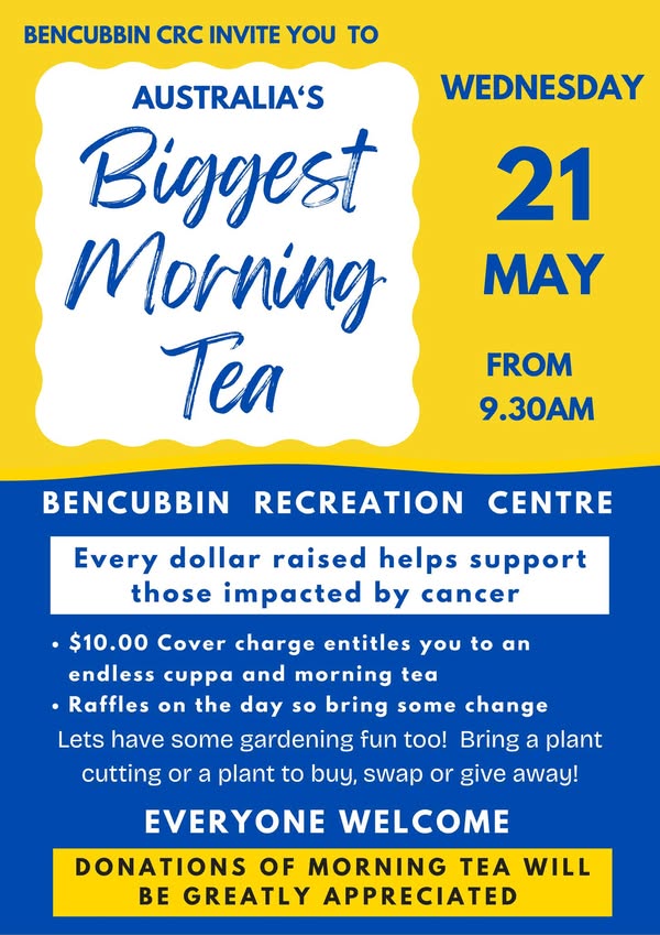 Bencubbin Australia's Biggest Morning Tea | Central Wheatbelt Visitor ...